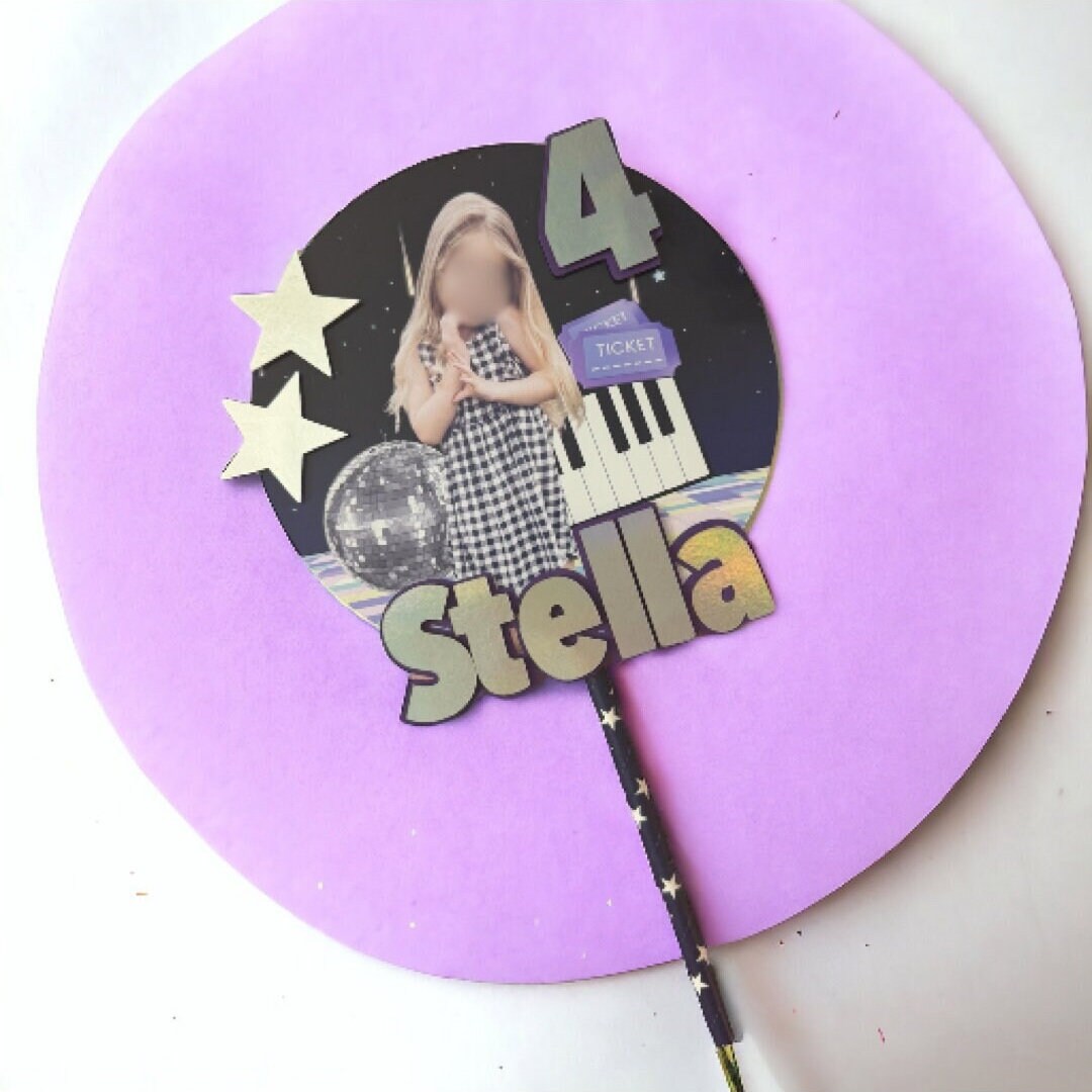 Personalized Photo Cake Topper With Custom Face and Favorite Things - Etsy