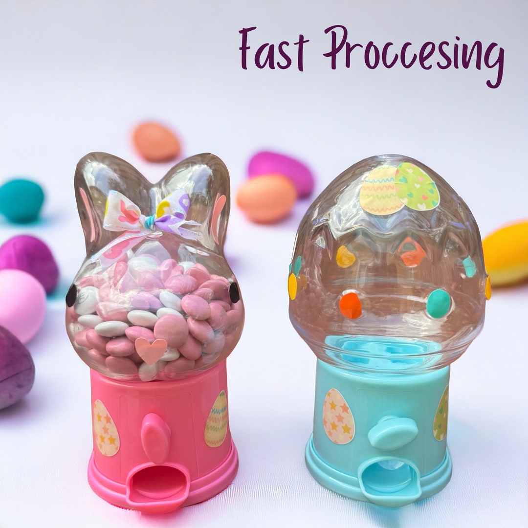 Personalized Easter Candy Dispenser: Bunny Treat Container, Kids Gift ...