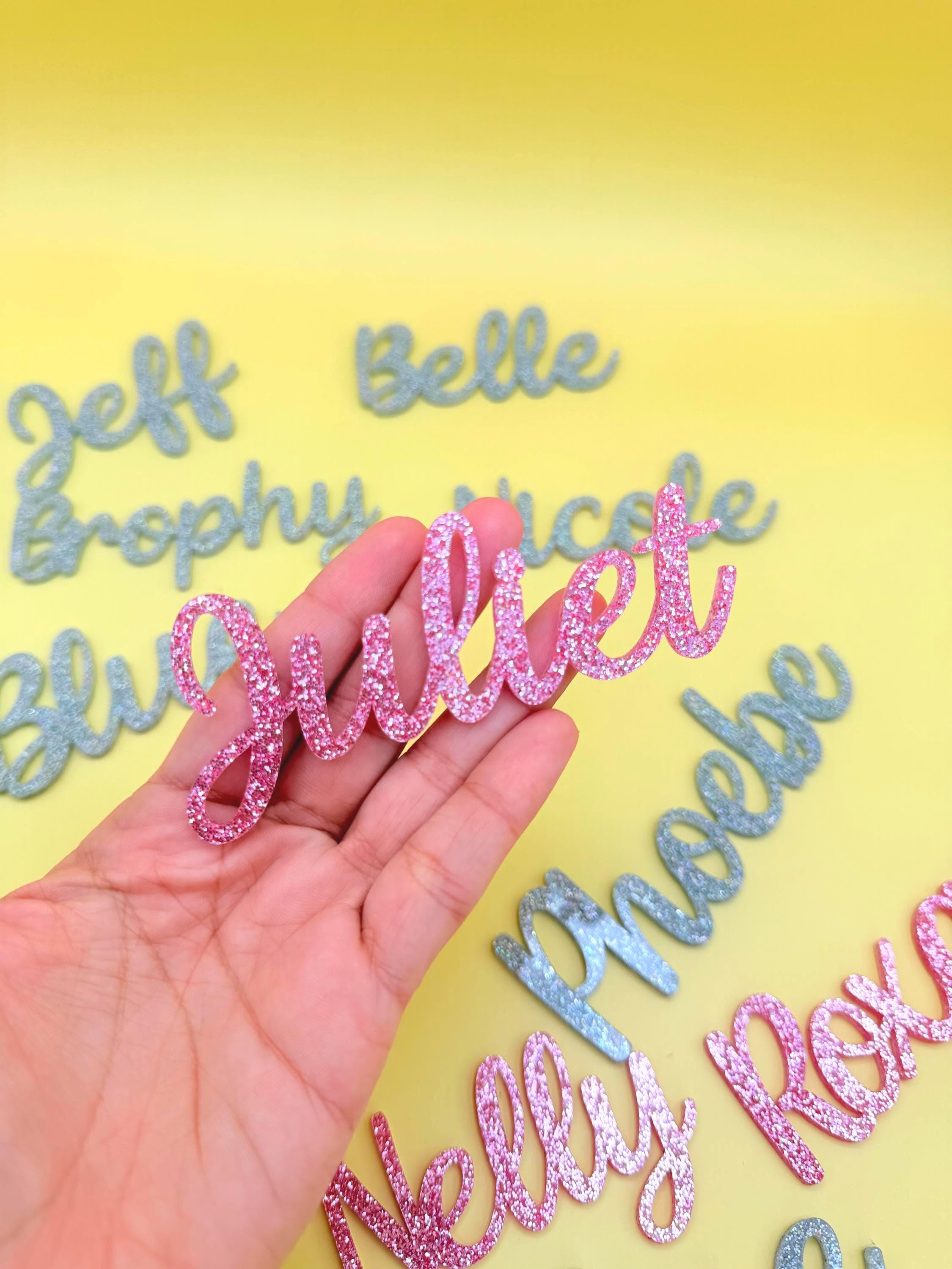 Personalized Acrylic Name With Adhesive Back – Custom Peel & Stick Name ...