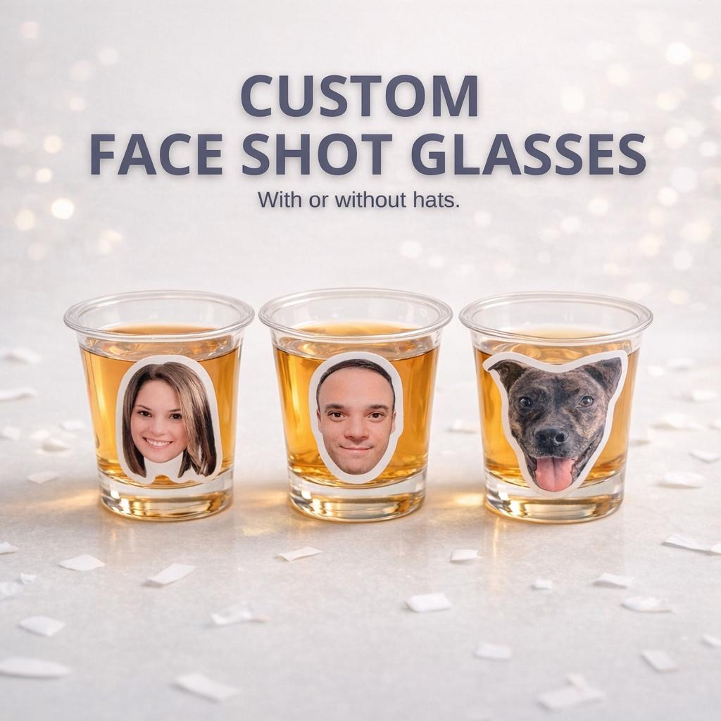 Custom Photo Shot Glasses – Personalized Face Shot Cups for Parties ...