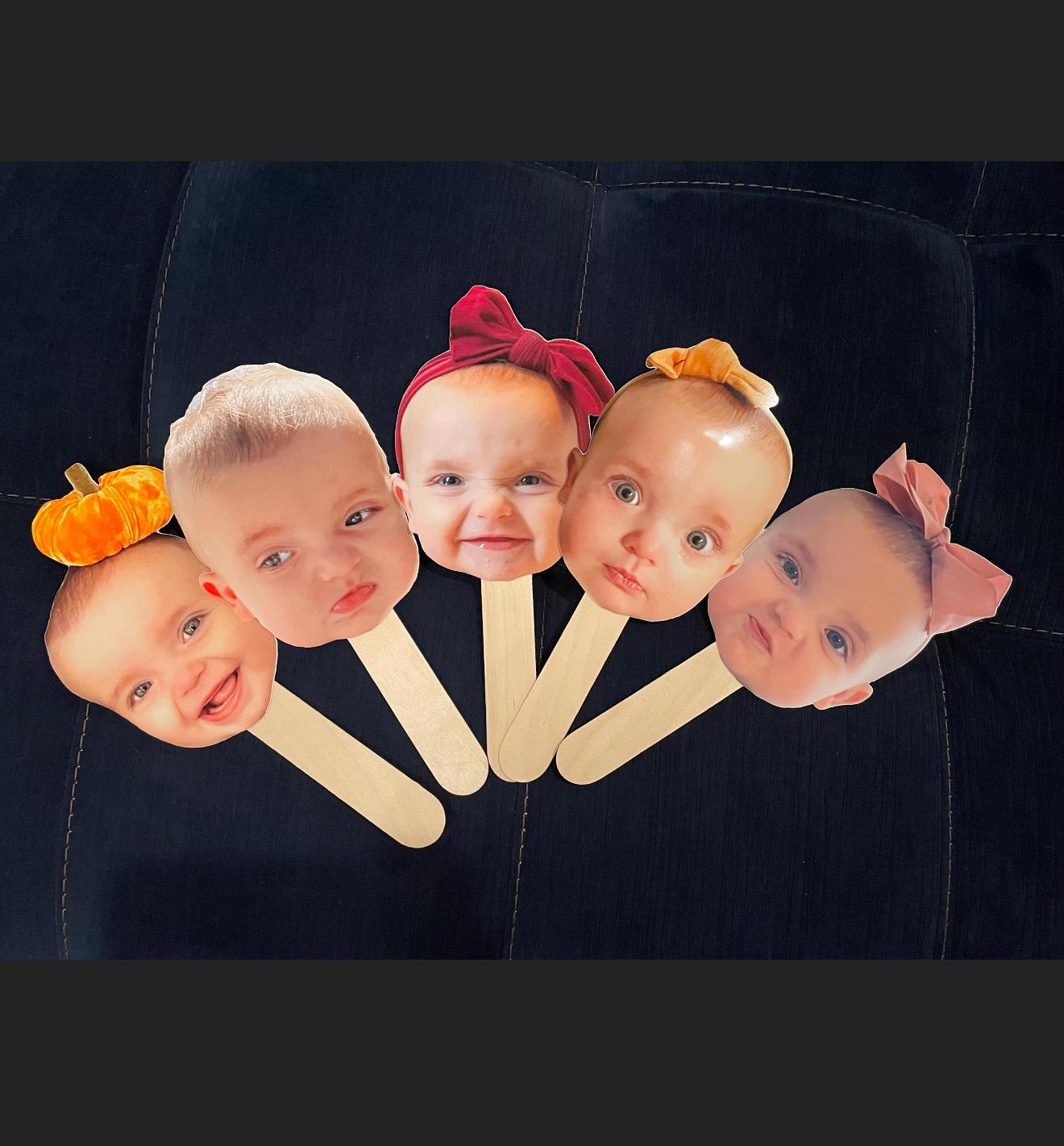 Custom Face on a Stick: Face or Head Cutouts Photo Paper Birthday Party ...