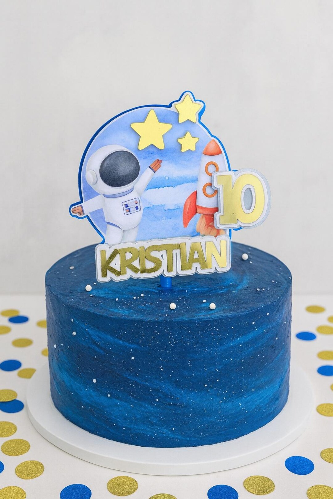 Custom Space Face Cake Topper Astronaut Topper for Birthday Party - Etsy