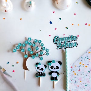 Custom Panda Cake Topper Personalized Panda Party Decor, Panda Baby ...