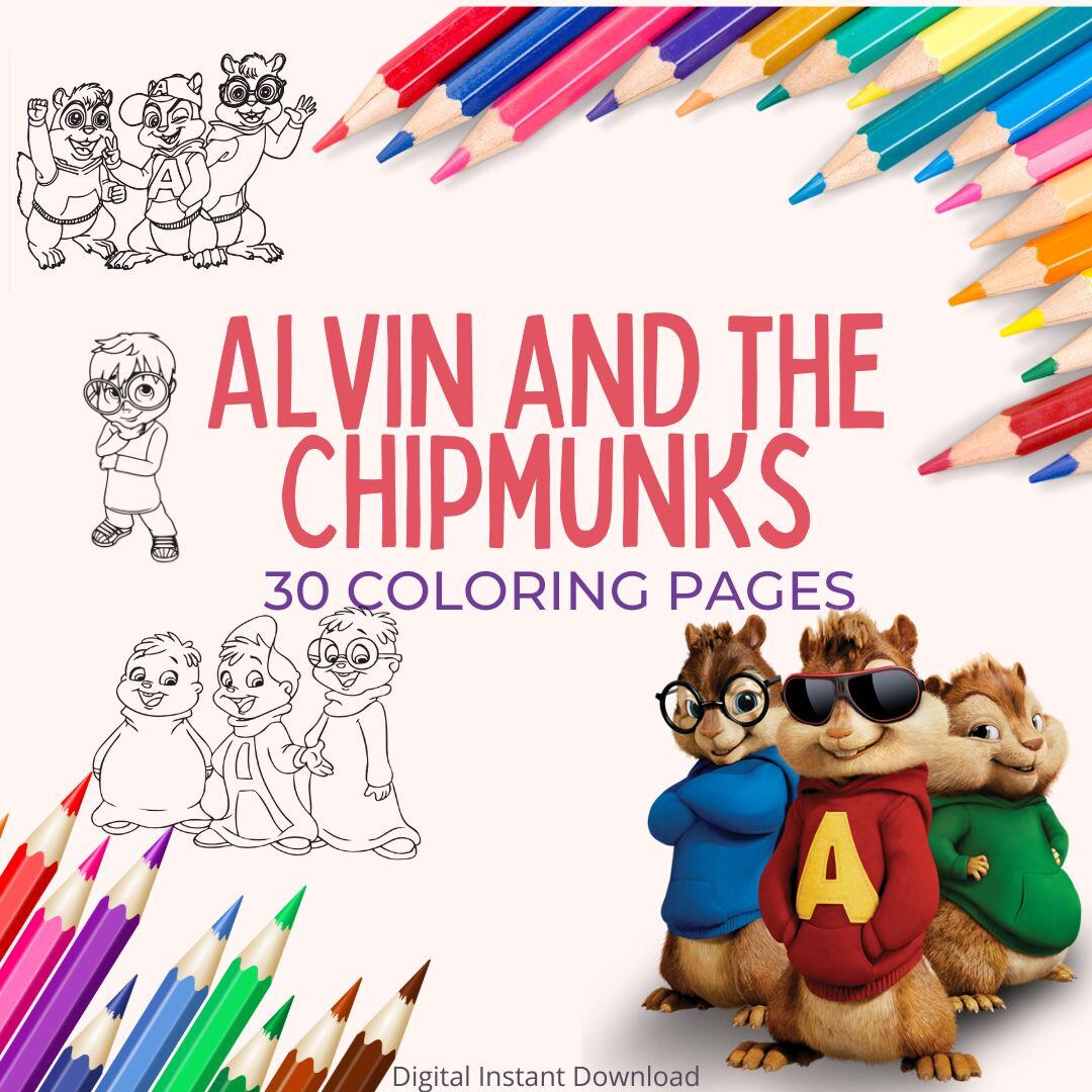 30 Alvin and the Chipmunks Coloring Pages - Printable Coloring Sheets ...