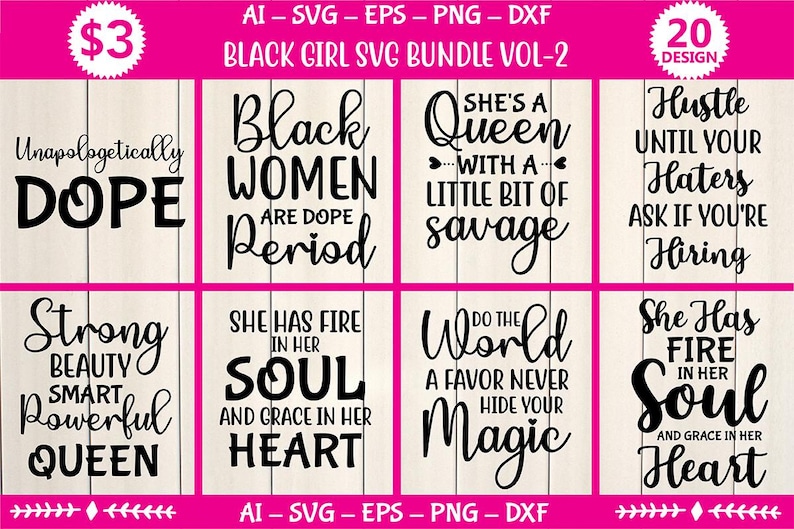 Black Girl SVG Mega Bundle | 650 Designs | Black Girl Magic, Afro Woman ...
