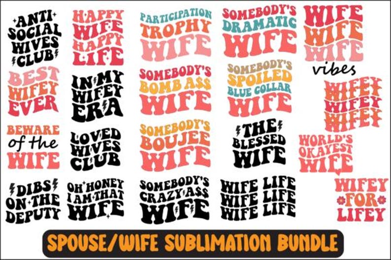 Wife & Spouse SVG Bundle | 120 Designs | Wifey Quotes, Marriage, Love ...