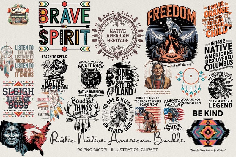 Native American SVG Mega Bundle | 200+ Designs | Feather Headdress ...