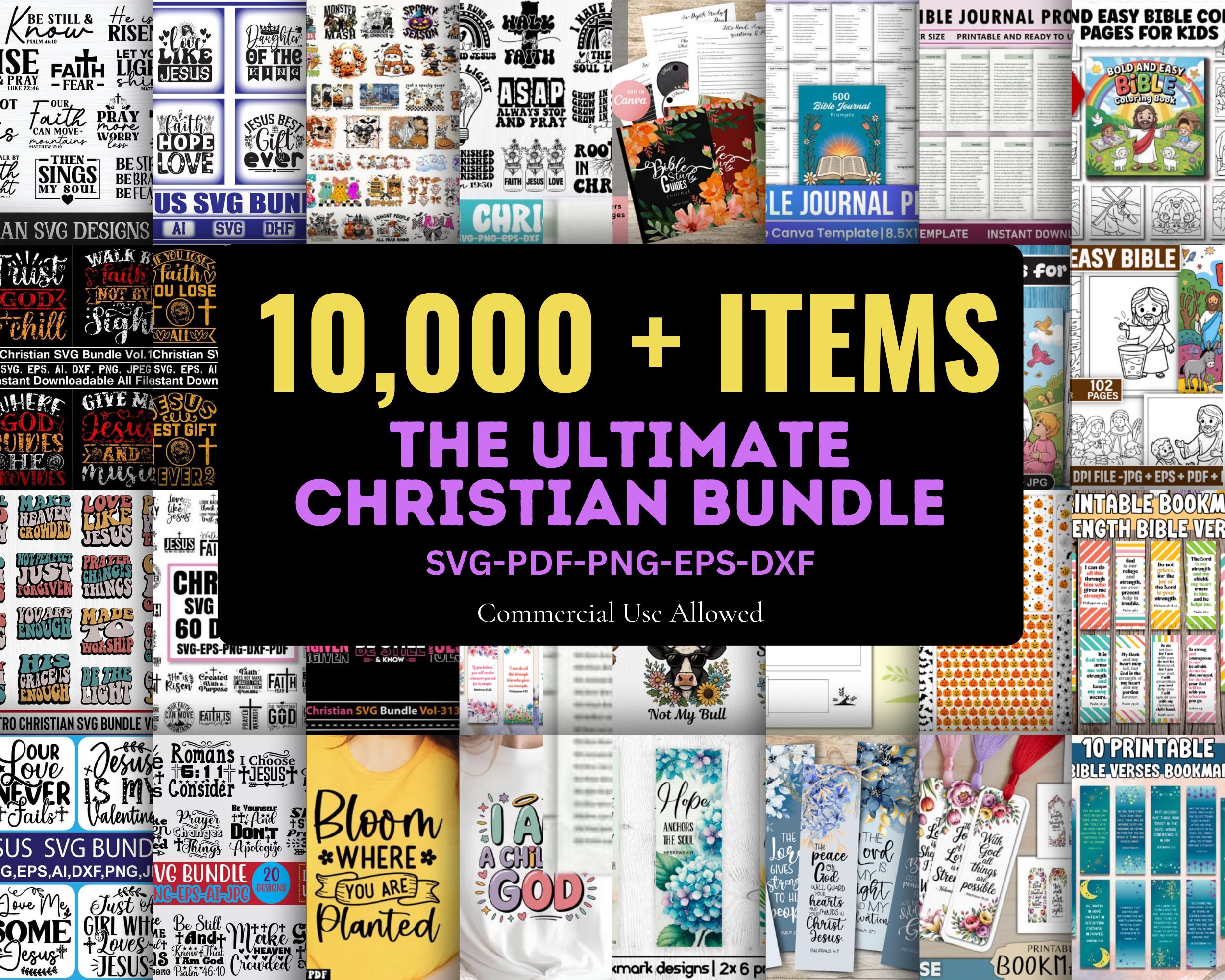 The Ultimate Christian Faith Bundle | Coloring Pages, Planners, Svgs ...