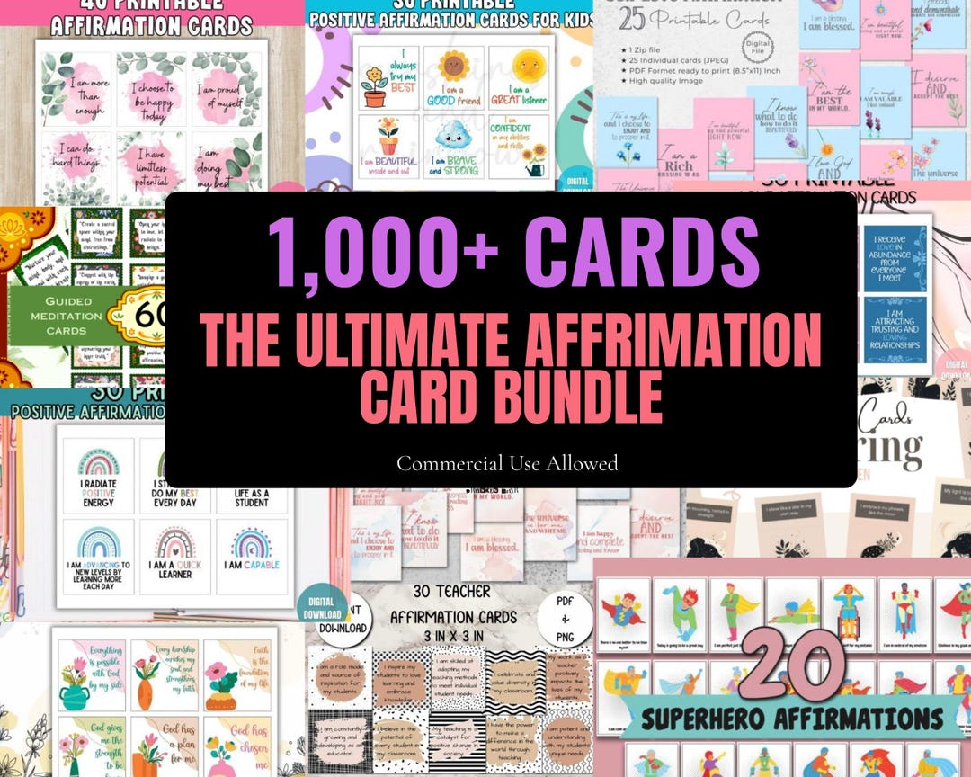 The Ultimate Affirmation Bundle | Positive Quotes for Adults and Kids ...