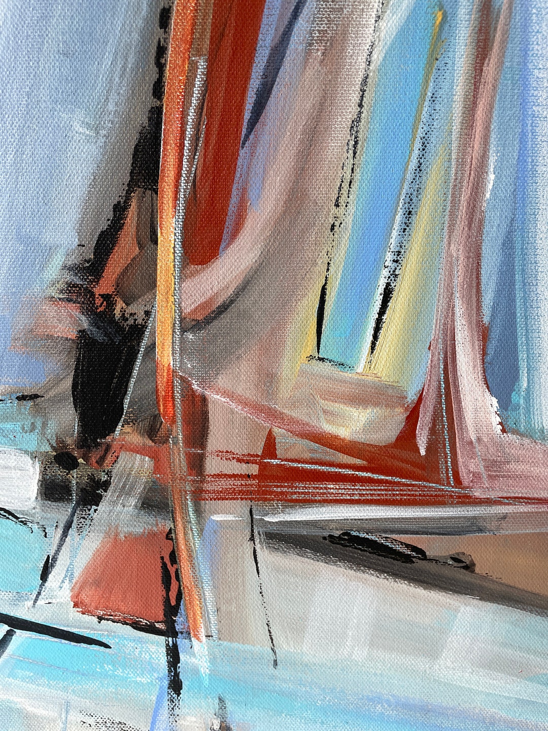 Abstract Painting in the Race Acrylic Painting - Etsy