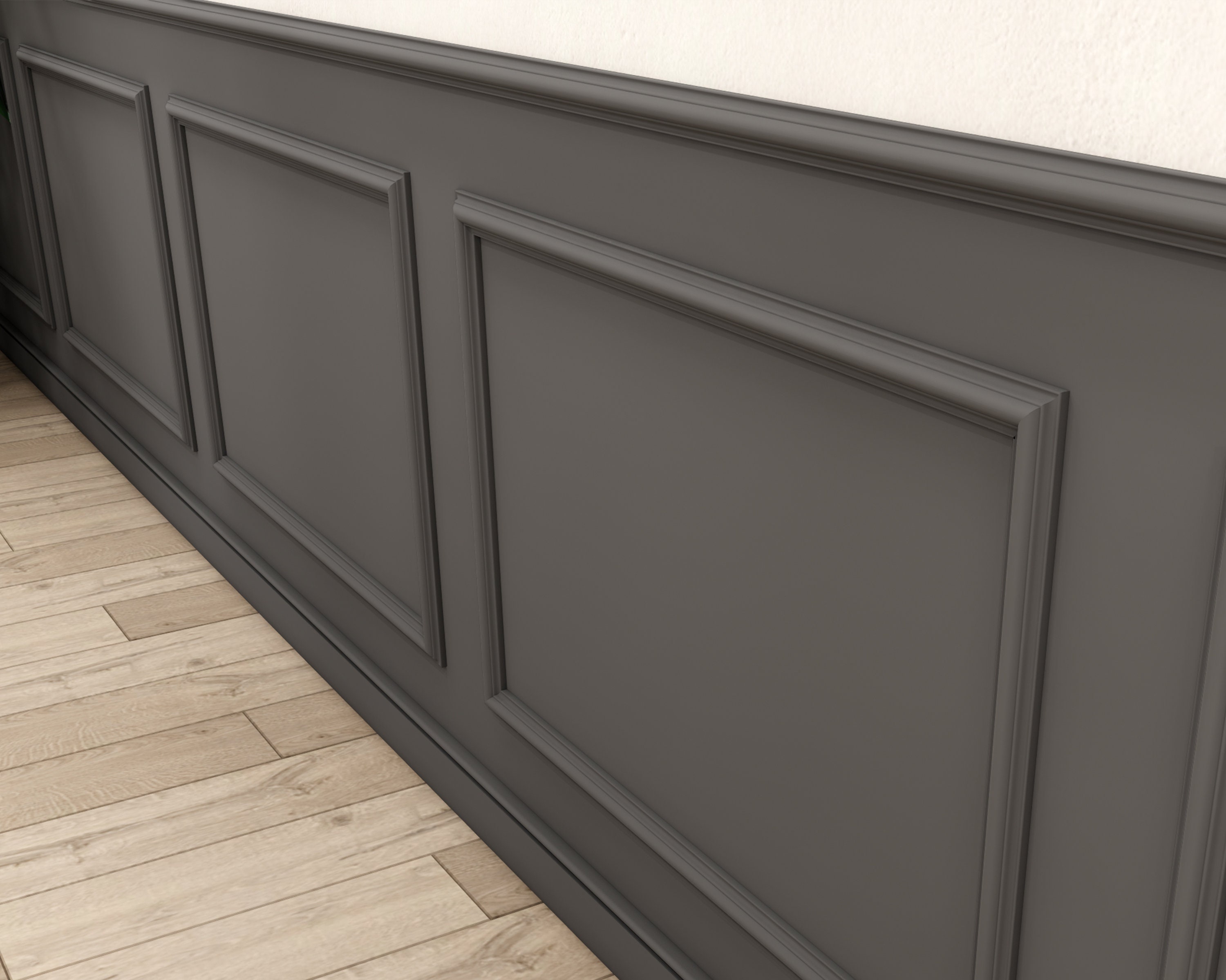 Peel and Stick Half Wall Moulding Kit (1,5 Inch - 4 Cm Width ...