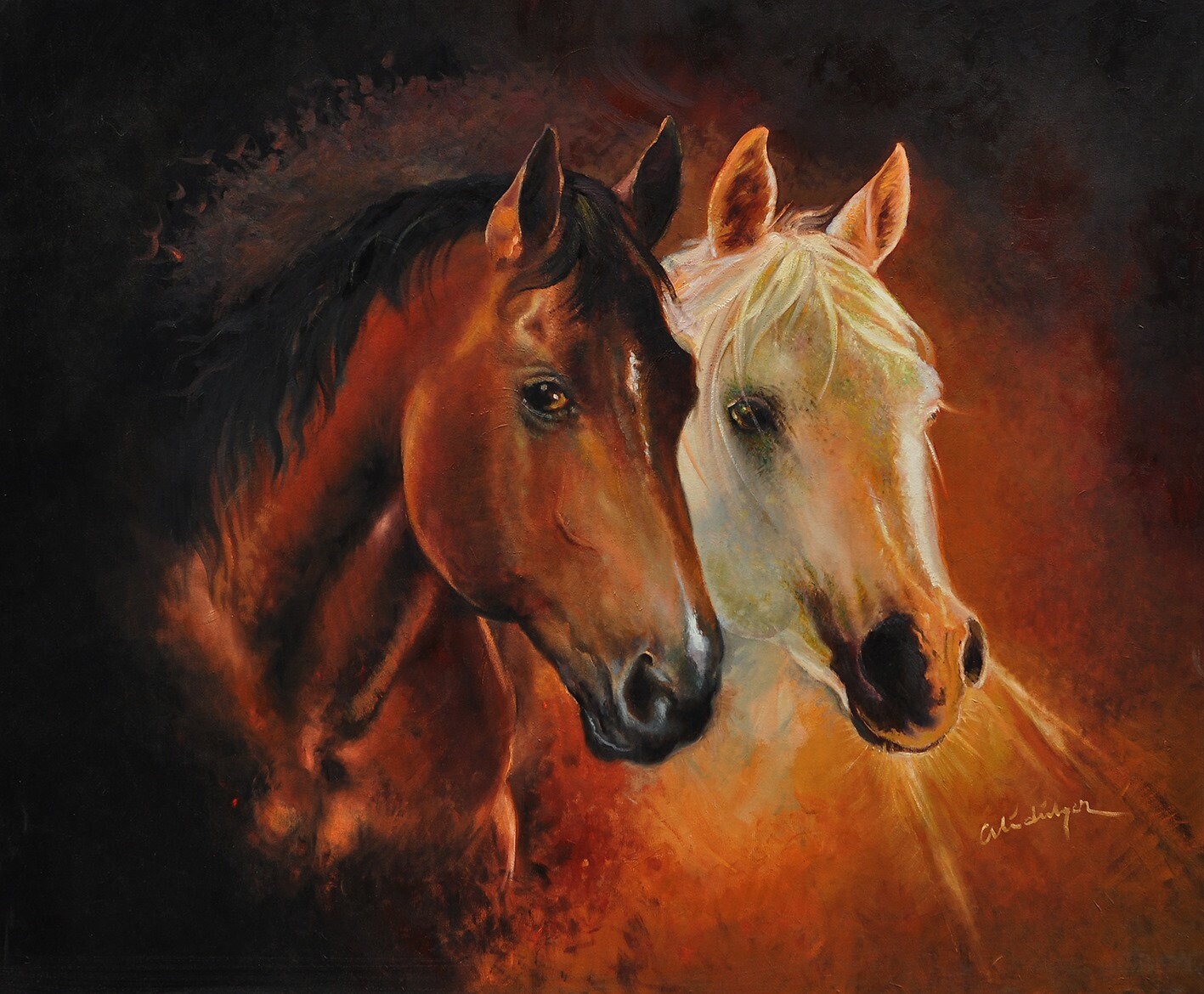 Custom Horses Oil Painting Handmade Original Painting on - Etsy