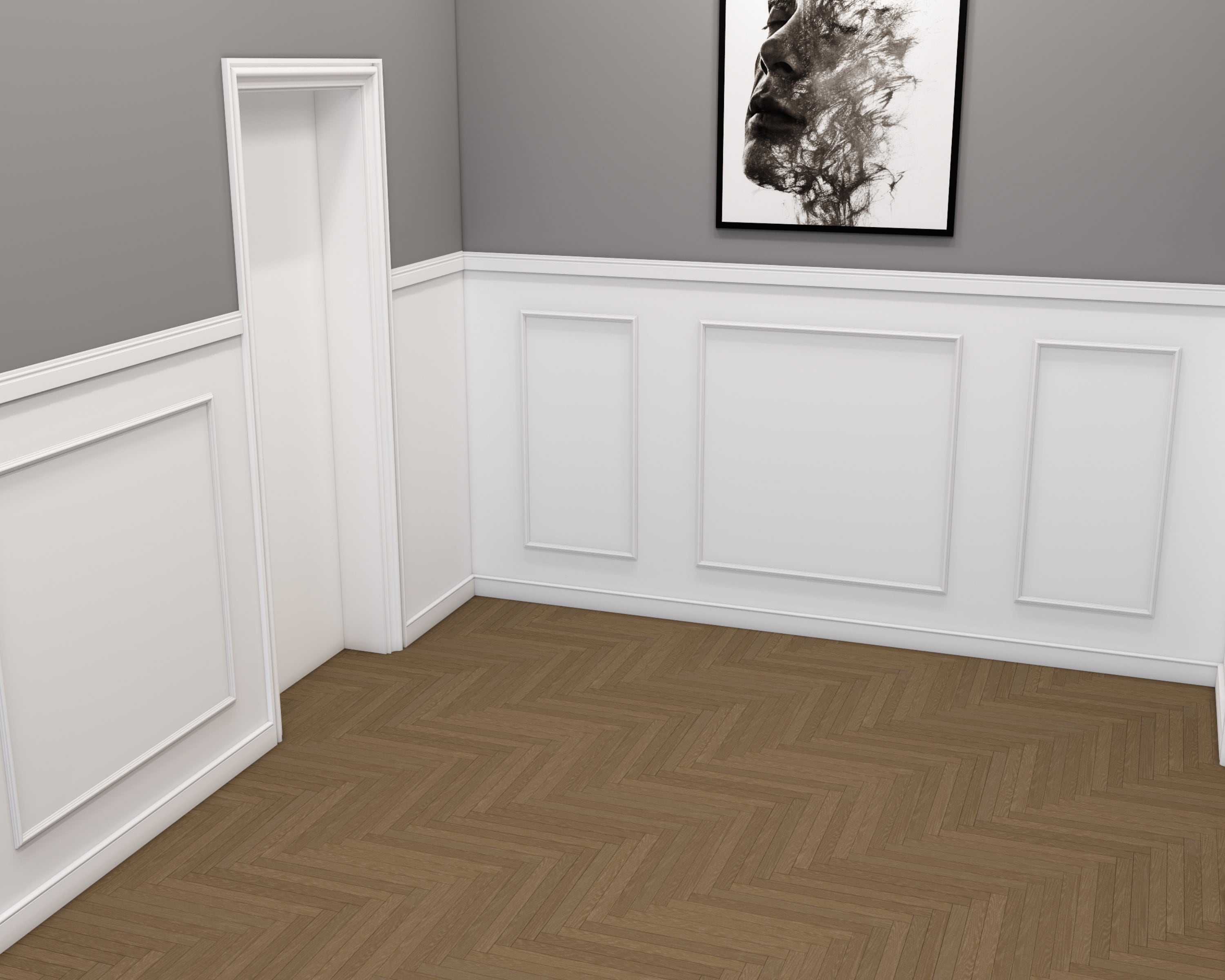 Peel and Stick Wall Moulding Kit, Wainscotting Panels, Self Adhesive ...