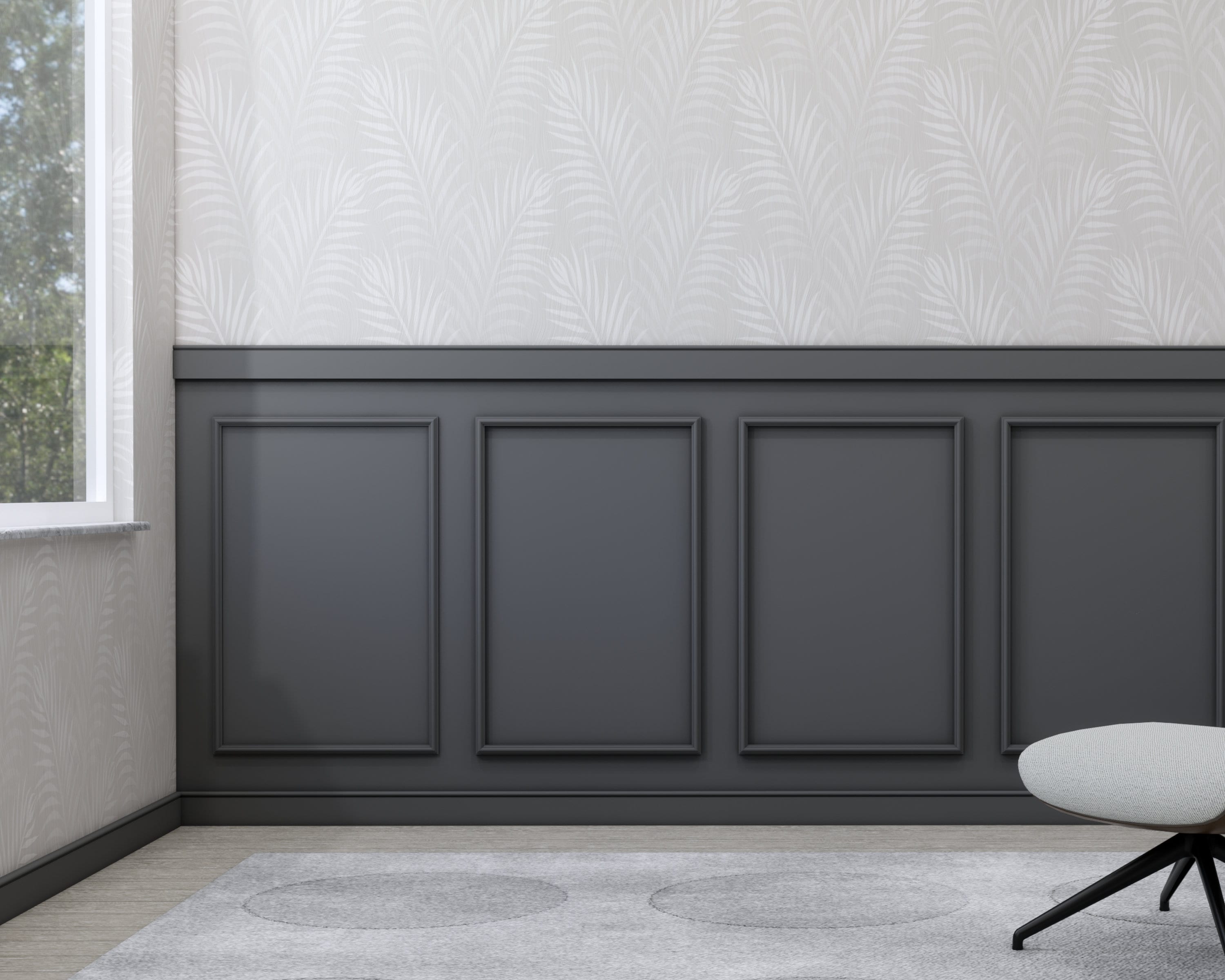 Schil en plak halve muur Molding Kit, lambrisering panelen ...