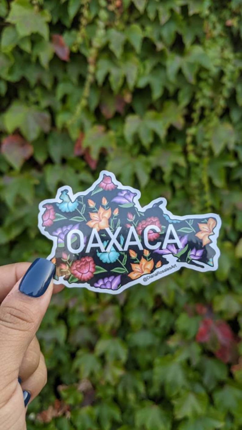 Oaxaca State Sticker Mexican Florals Sticker Waterproof - Etsy