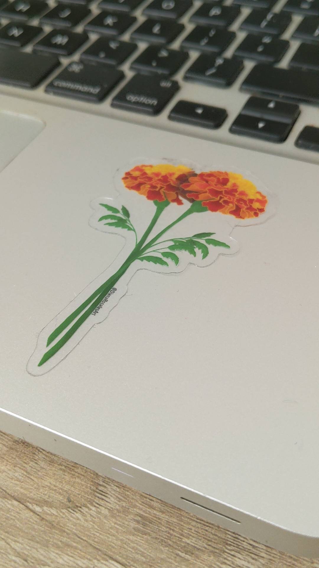 Marigold Clear Sticker | Cempasúchil Sticker | Mexican Flower Sticker ...