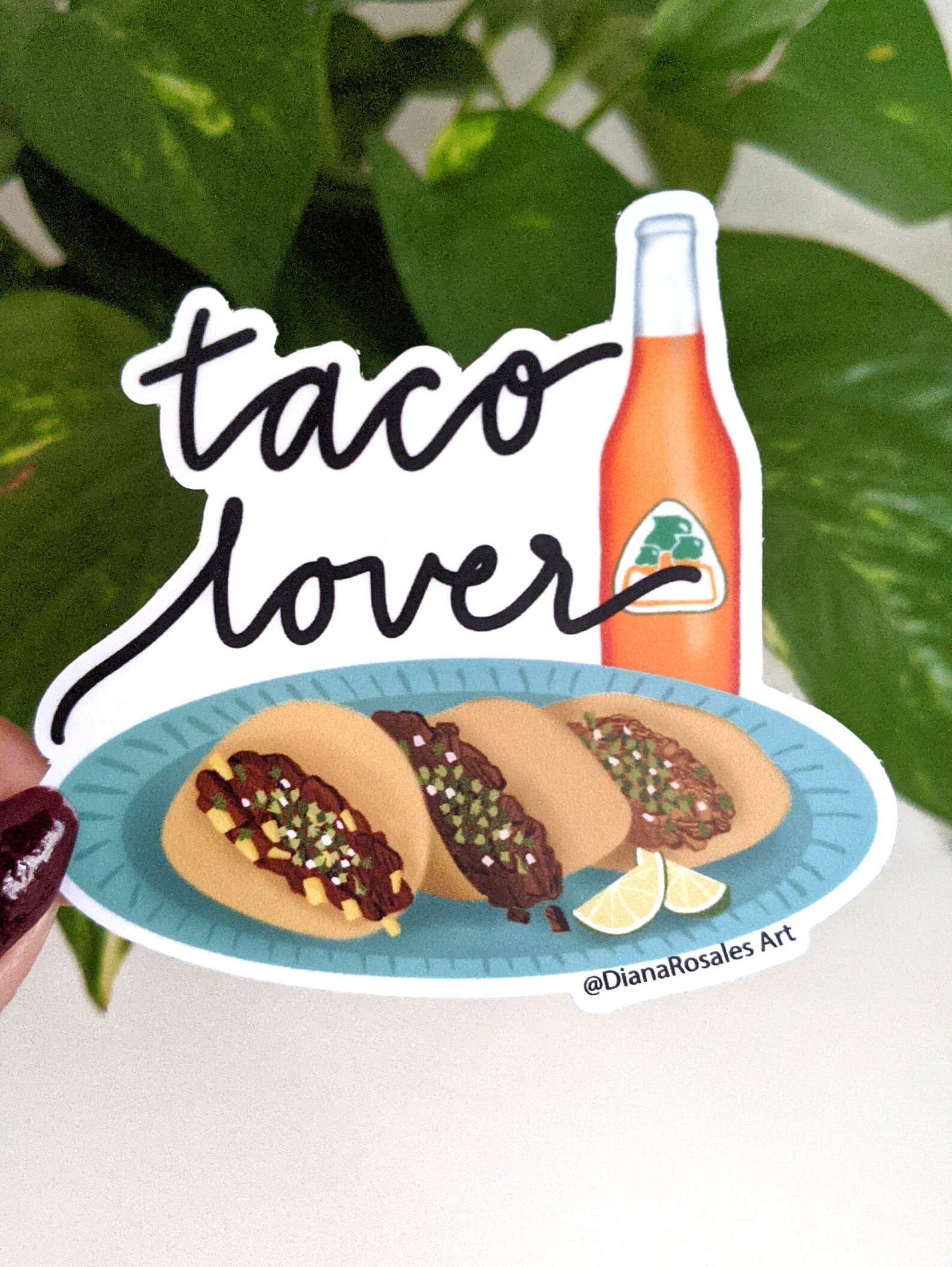 Taco Lover Sticker | Taco Sticker | Mexican Street Tacos | Waterproof ...