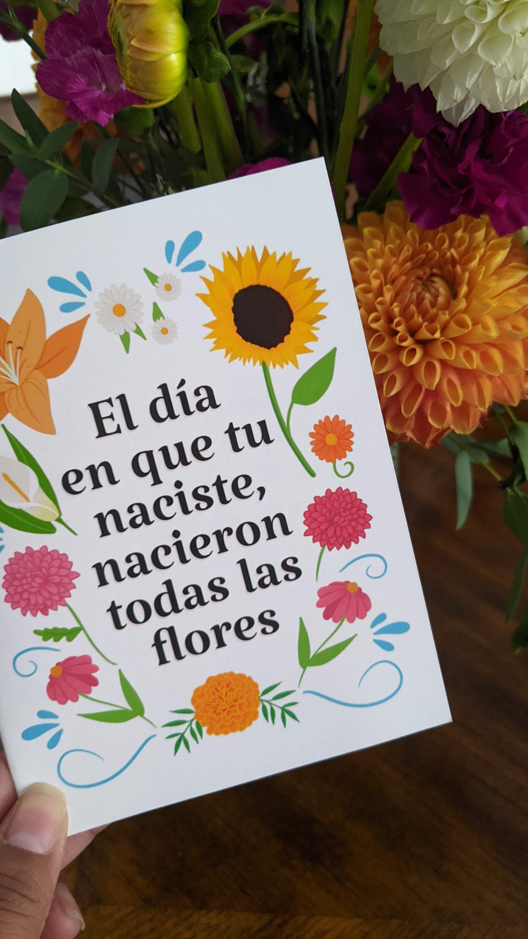 Feliz Cumpleaños Greeting Card Spanish Birthday Card Happy - Etsy