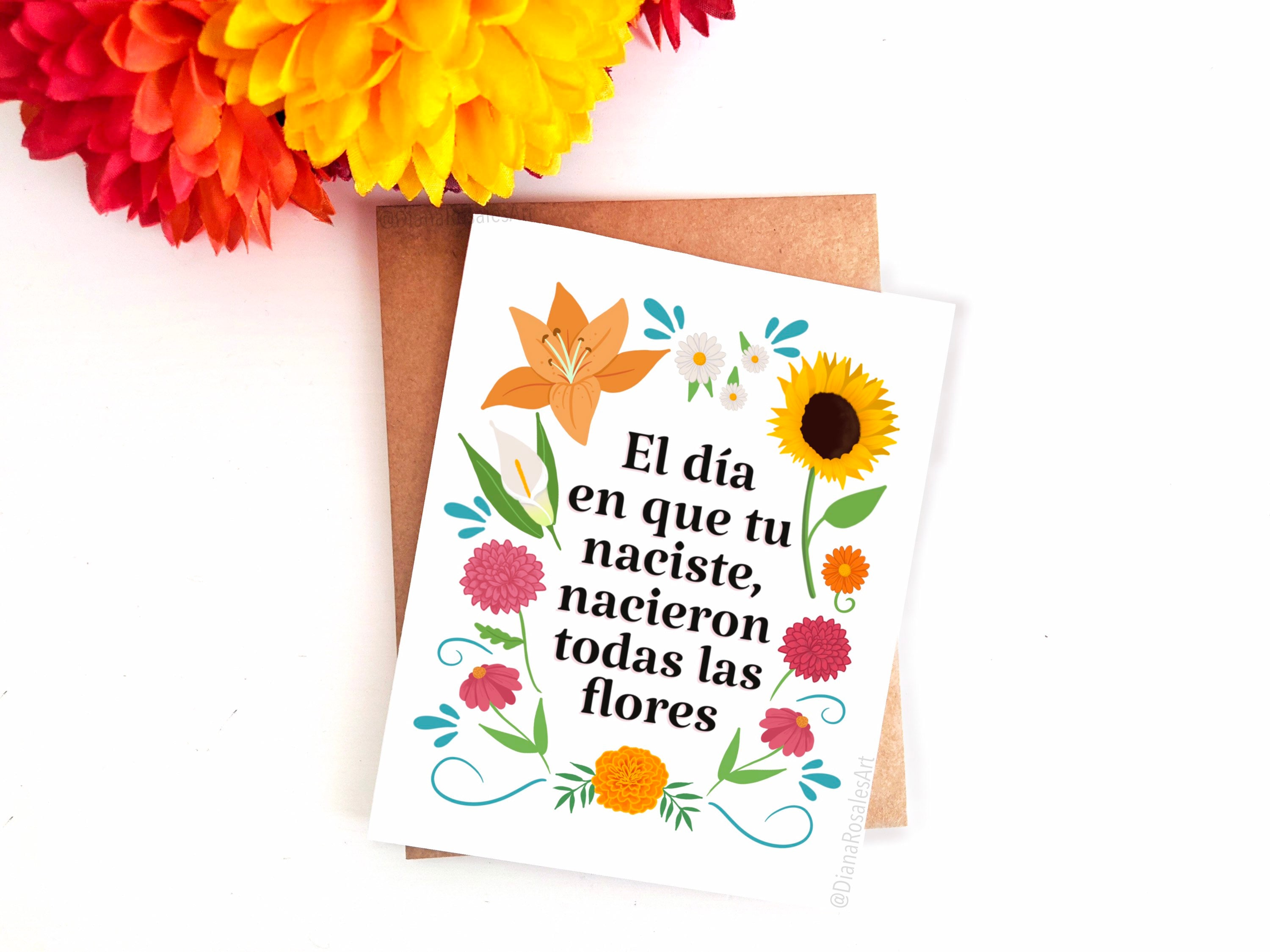 Feliz Cumpleaños Greeting Card Spanish Birthday Card Happy - Etsy