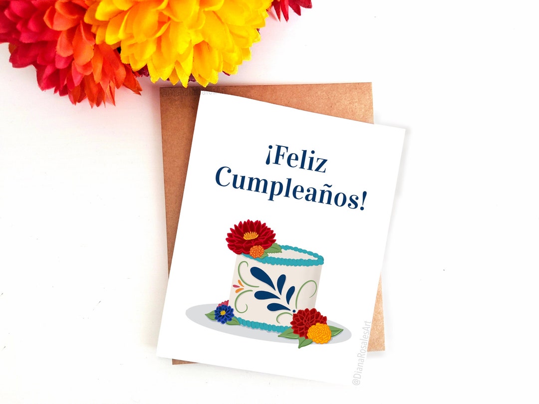 Feliz Cumpleaños Greeting Card | Happy Birthday Card | Tarjeta De ...