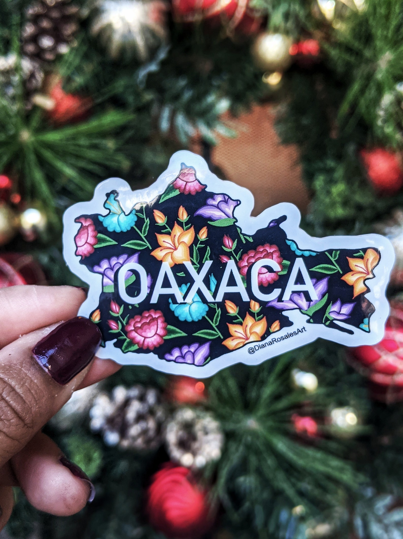 Oaxaca State Sticker Mexican Florals Sticker Waterproof | Etsy