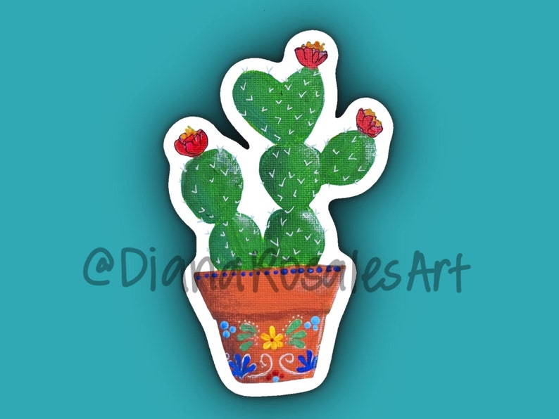 Cactus Sticker Nopal Sticker Plant Sticker Waterproof - Etsy