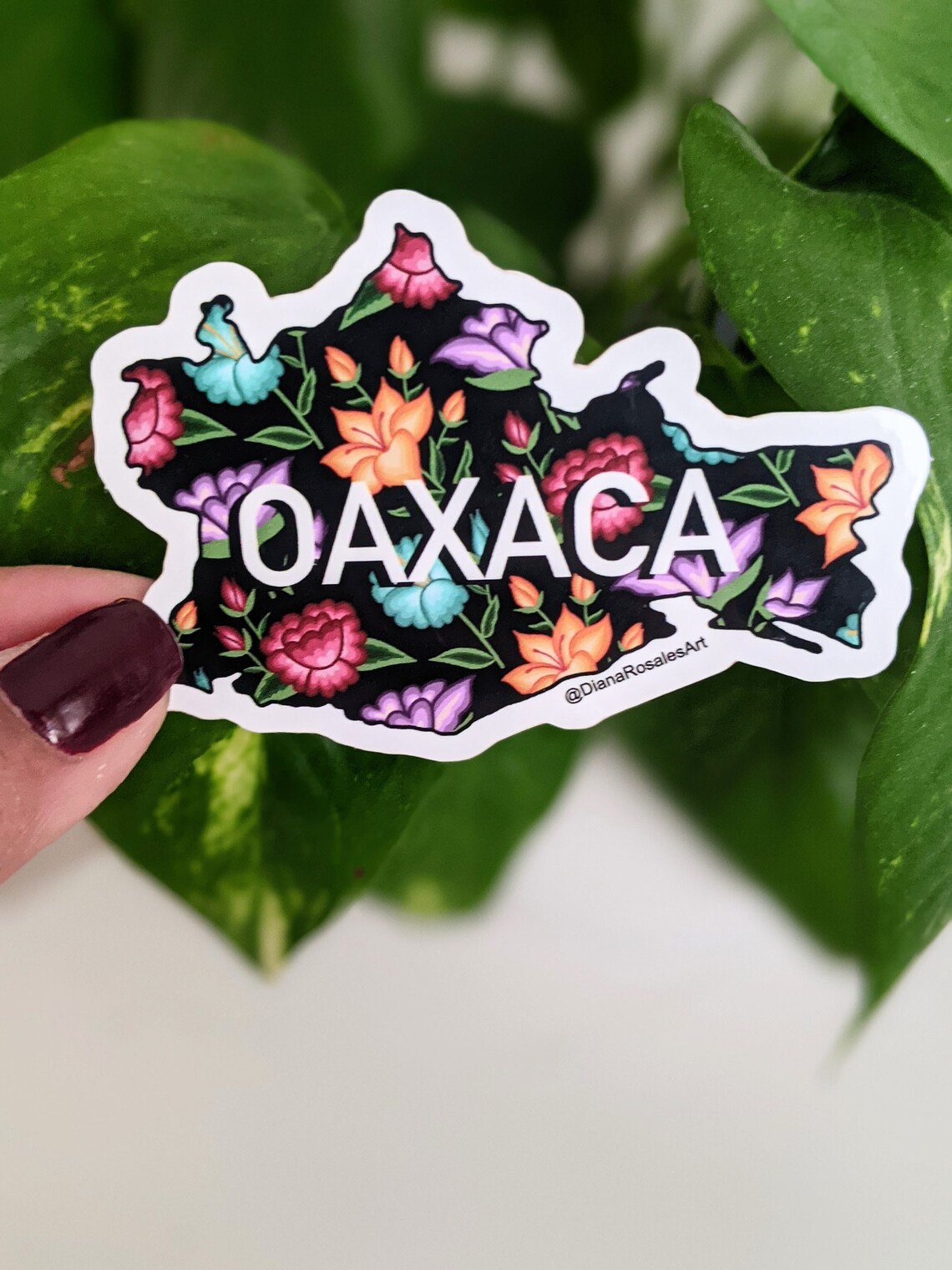 Oaxaca State Sticker Mexican Florals Sticker Waterproof | Etsy