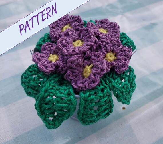 Crochet African Violet Pattern Crochet Flower Pattern - Etsy