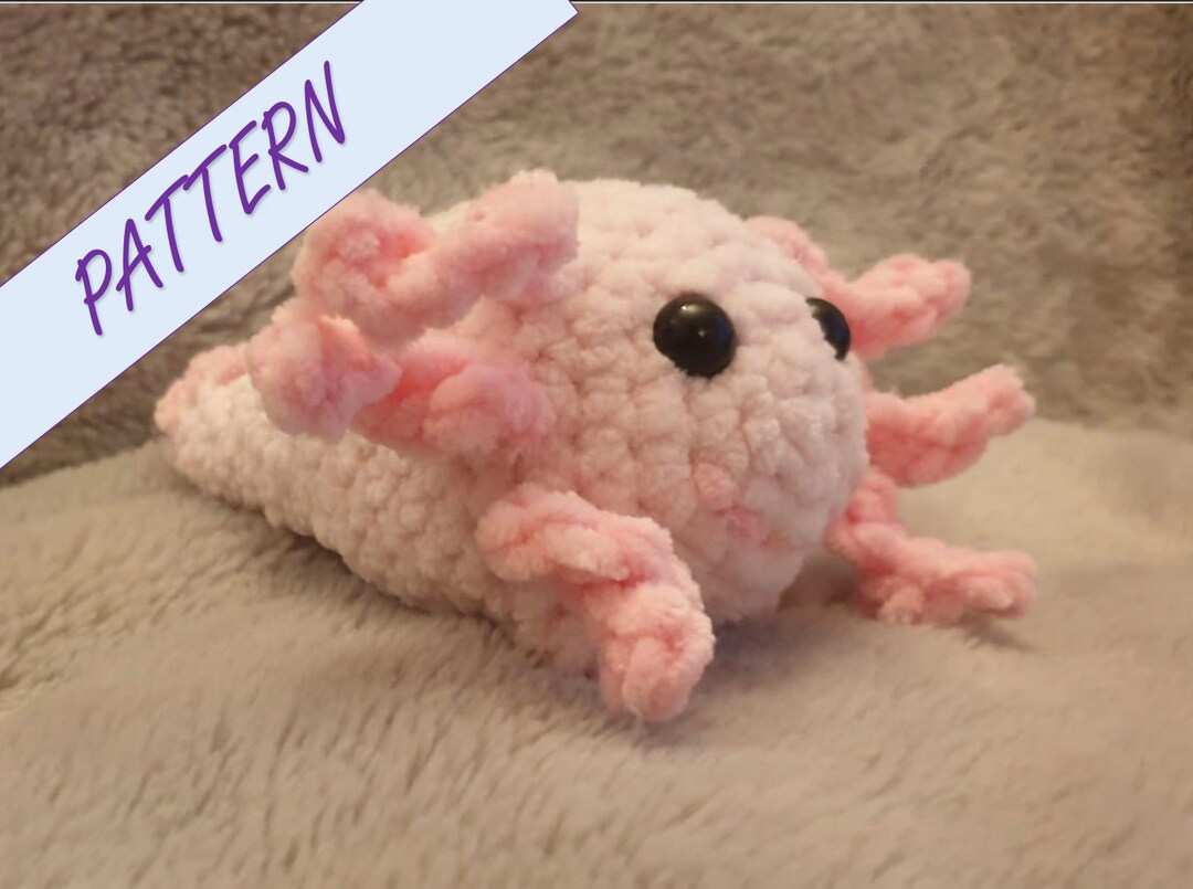 Cute Crochet Axolotl Amigurumi Pattern, Beginners Crochet Pattern ...
