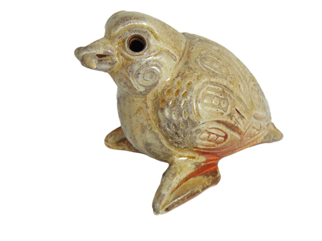 Vintage Handmade Bird Pottery Sculpture by Peter Rose 3.5"w X 4D X 4"h ...