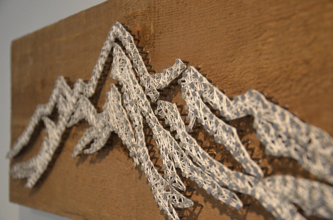 Nail String Art on Barn Board White Mountain - Etsy