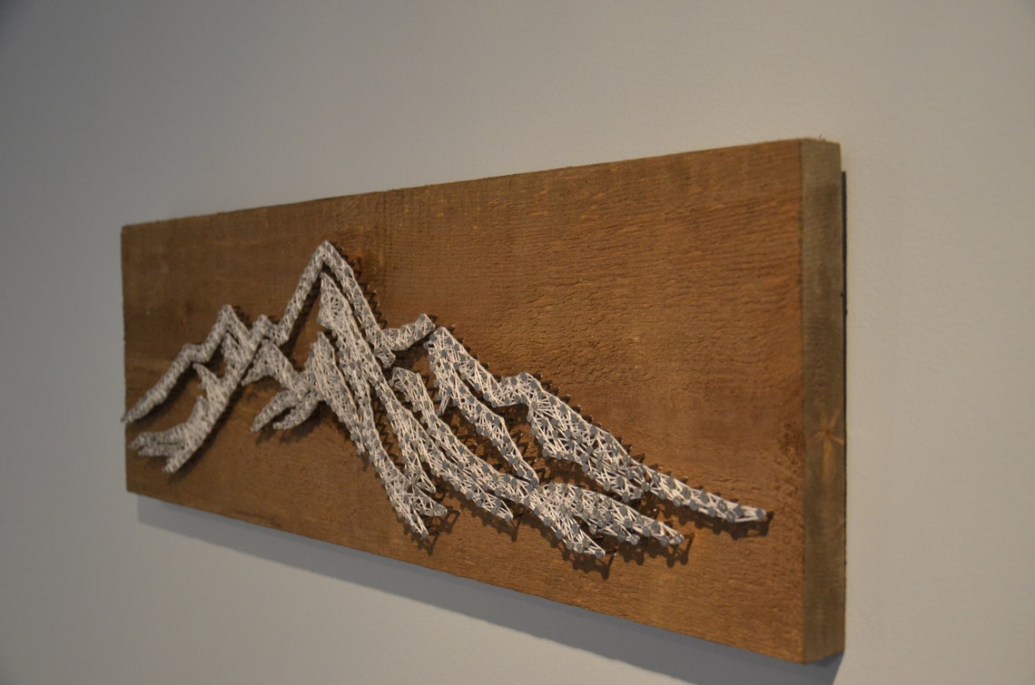 Nail String Art on Barn Board White Mountain - Etsy