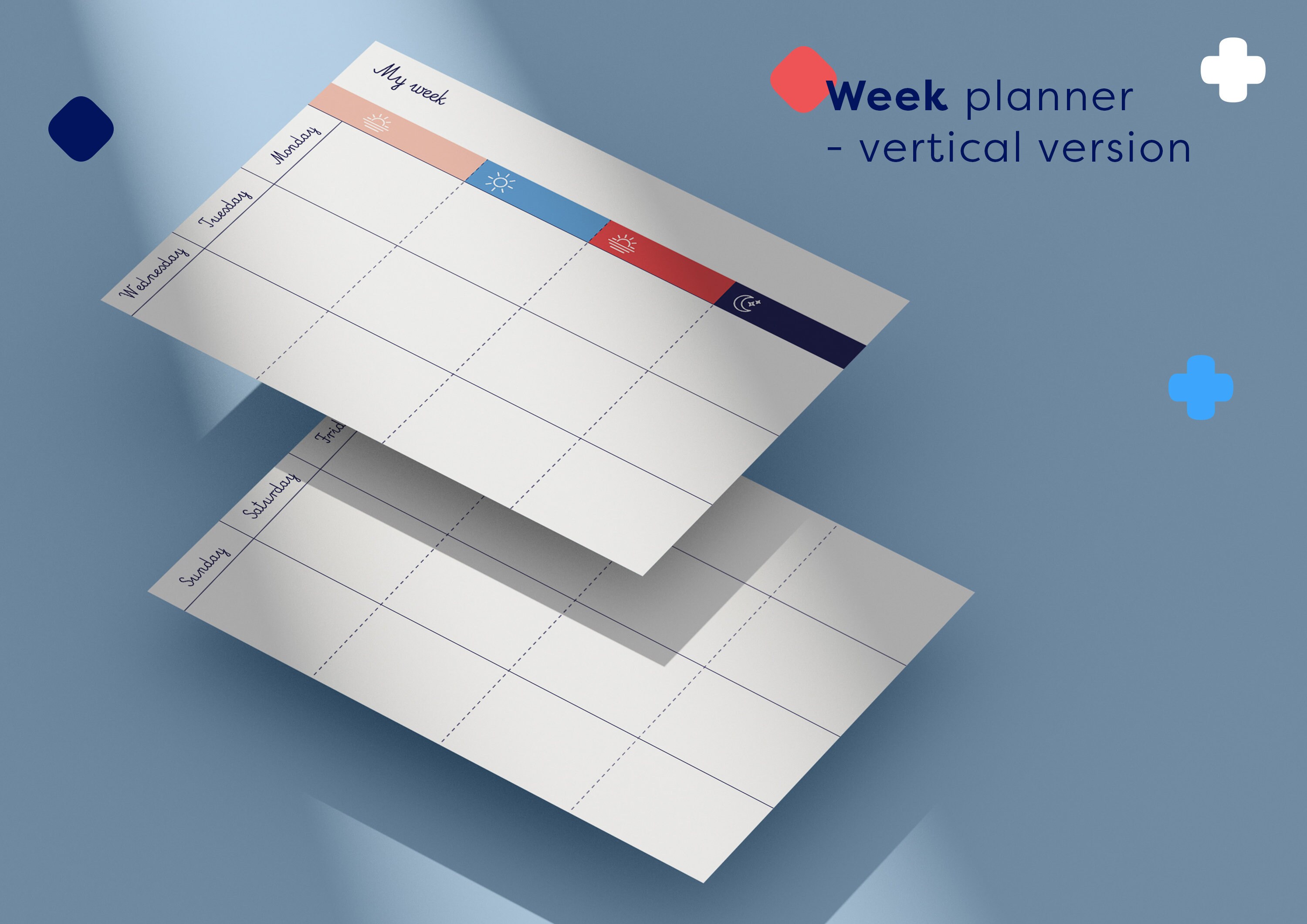 Printable Day & Week Planner With 80 Activity Icons | Teach Time ...