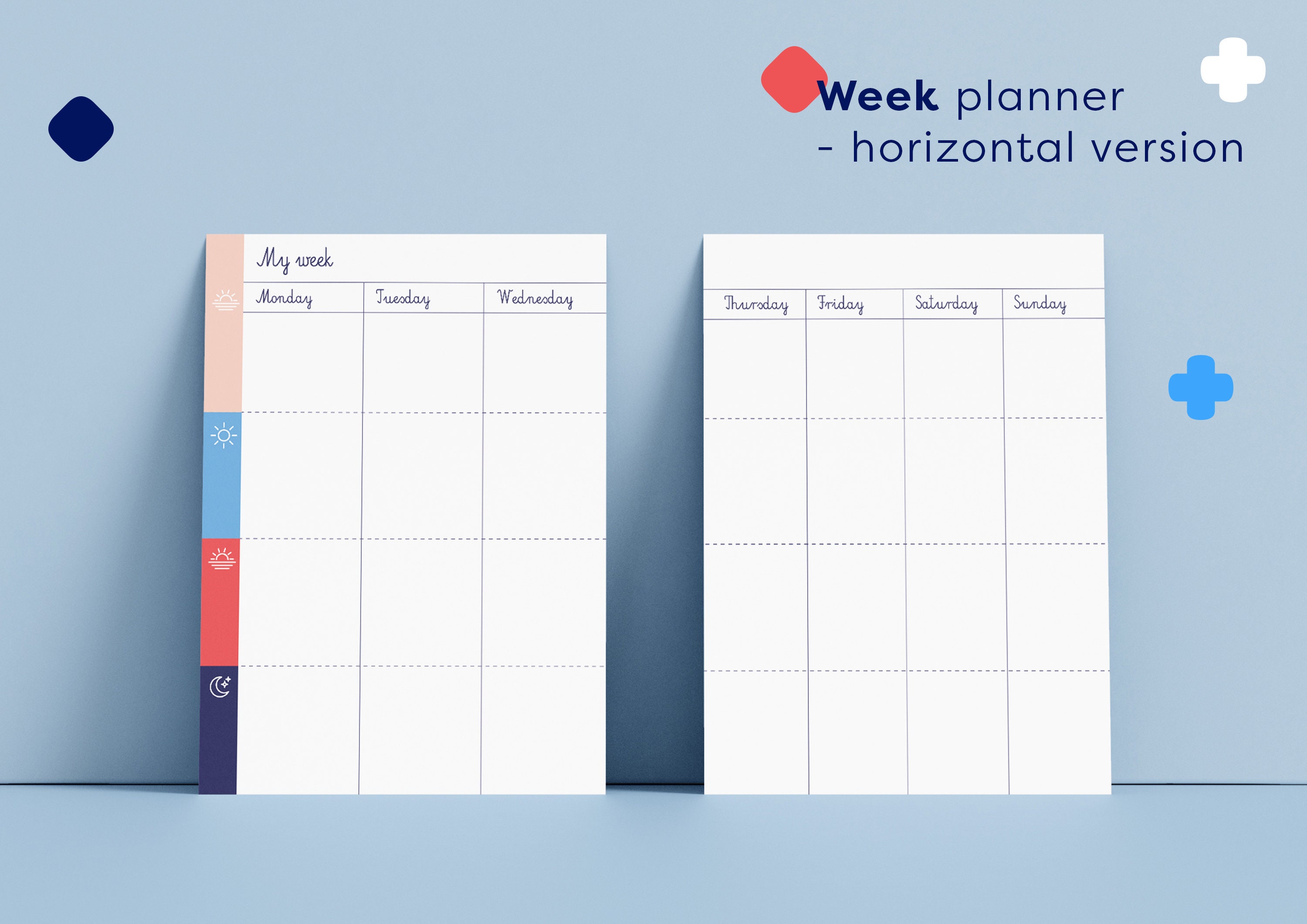 Printable Day & Week Planner With 80 Activity Icons | Teach Time ...