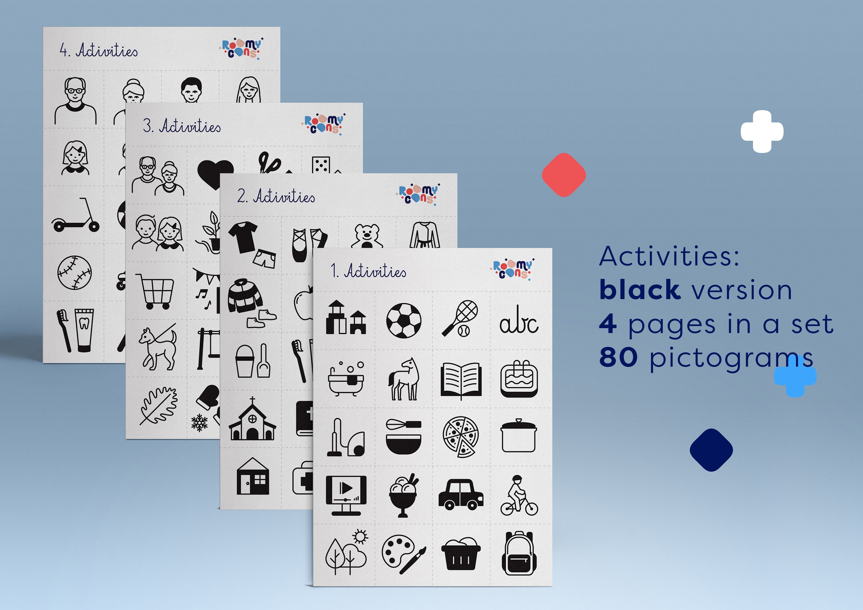 Printable Day & Week Planner With 80 Activity Icons | Teach Time ...