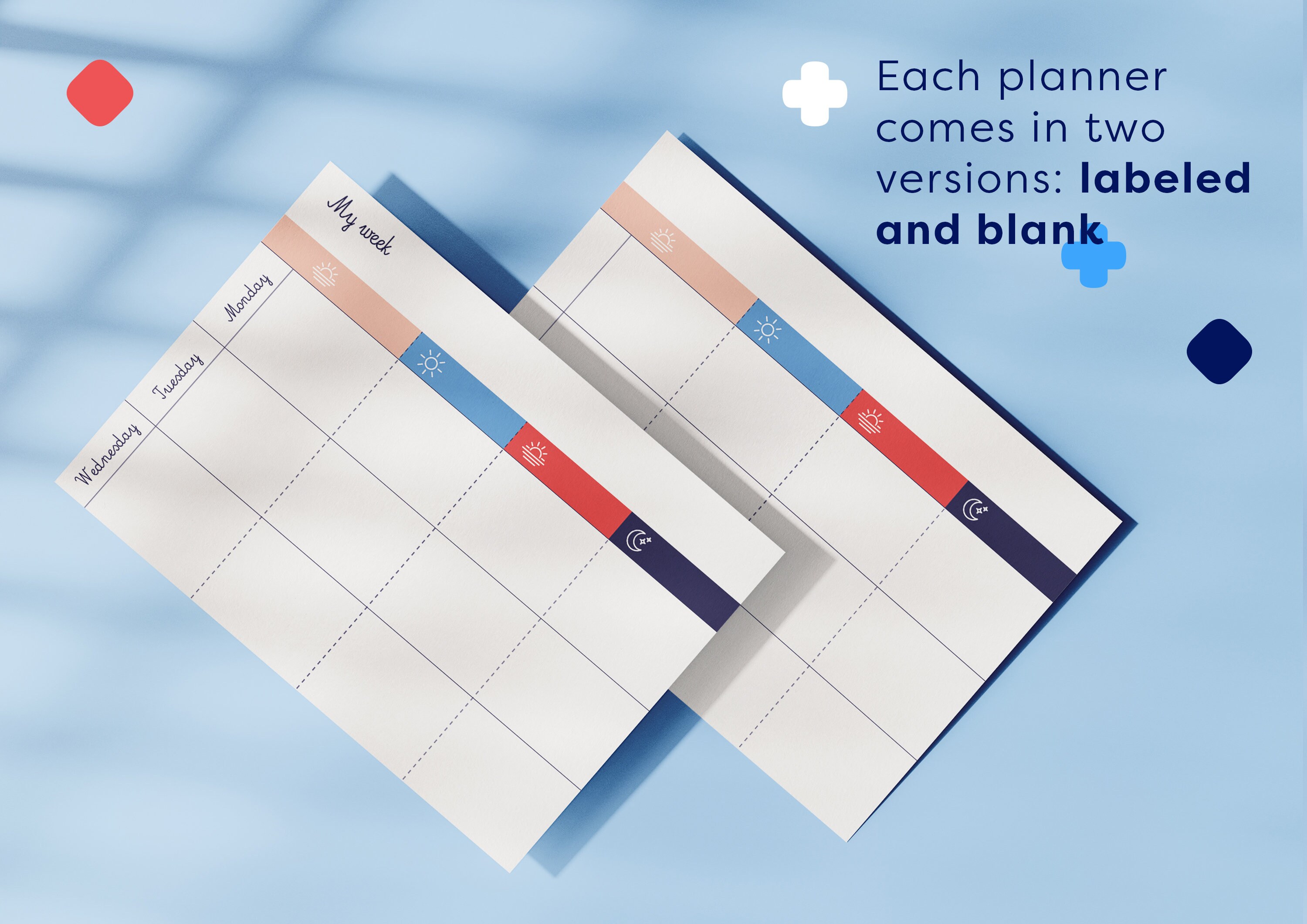 Printable Day & Week Planner With 80 Activity Icons | Teach Time ...