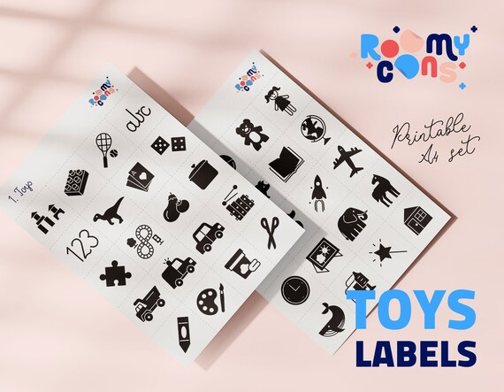 Toys Labels Printable Labels Toy Organization Home - Etsy