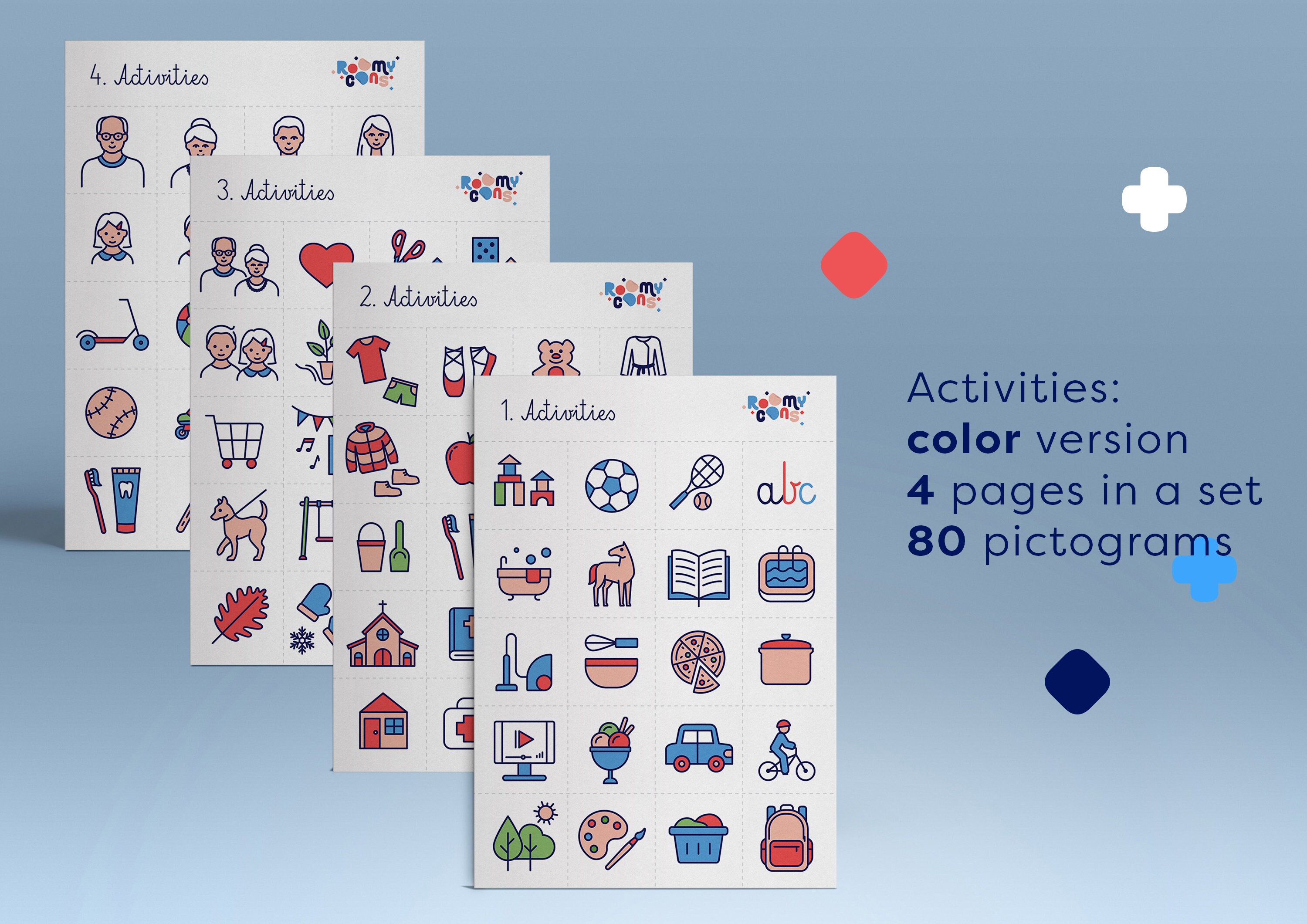 Printable Day & Week Planner With 80 Activity Icons | Teach Time ...