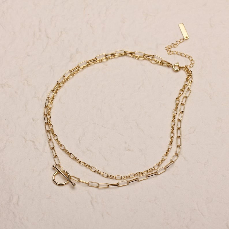 Thick Chain Necklace 14K Gold Link Chain Minimalist Choker - Etsy
