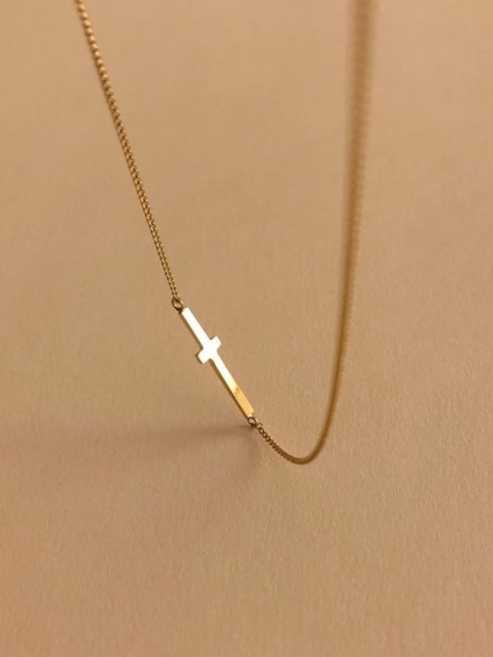 Gold Cross Necklace Cross Jewelry Tiny Cross Small Gold - Etsy UK
