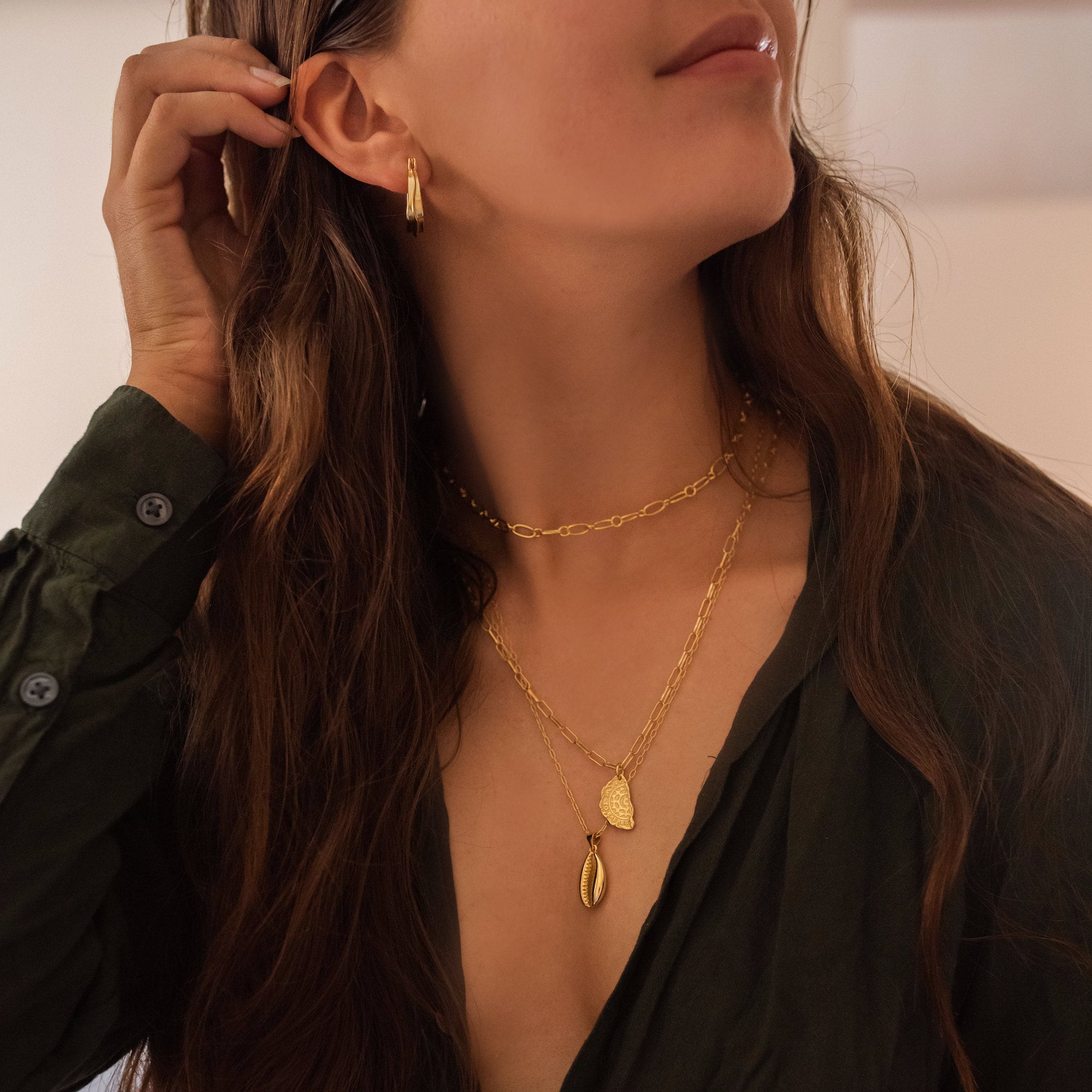 Chunky 14K Gold Coin Link Chain Gold Paper Clip Necklace | Etsy