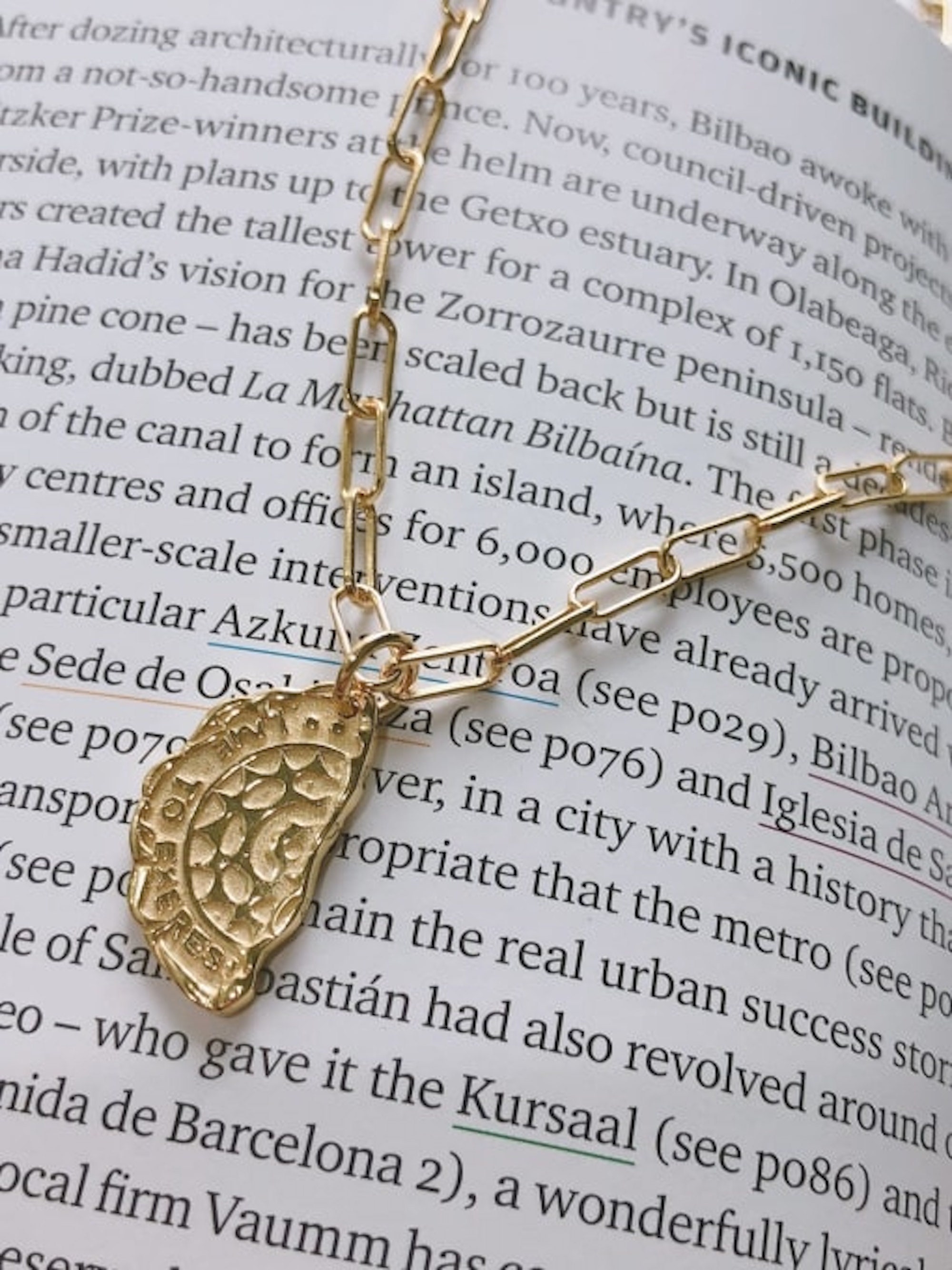 Chunky 14K Gold Coin Link Chain Gold Paper Clip Necklace | Etsy