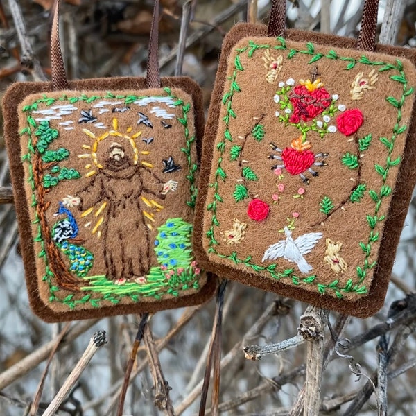 Embroidered Catholic Scapular - Etsy