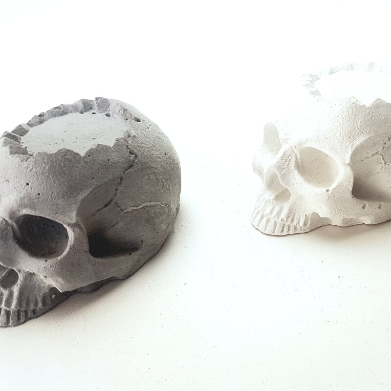 Concrete Skulls - Etsy