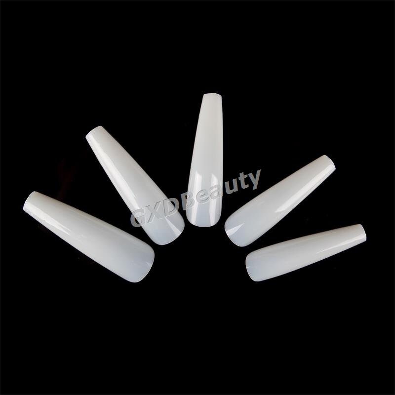 Xxl Extra Long Coffin Full Cover Soft Gel Nail Tips With Box Etsy