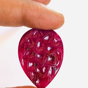 Certified Ruby !!! 100% Natural Ruby Designer Carving, Special Handmade ...