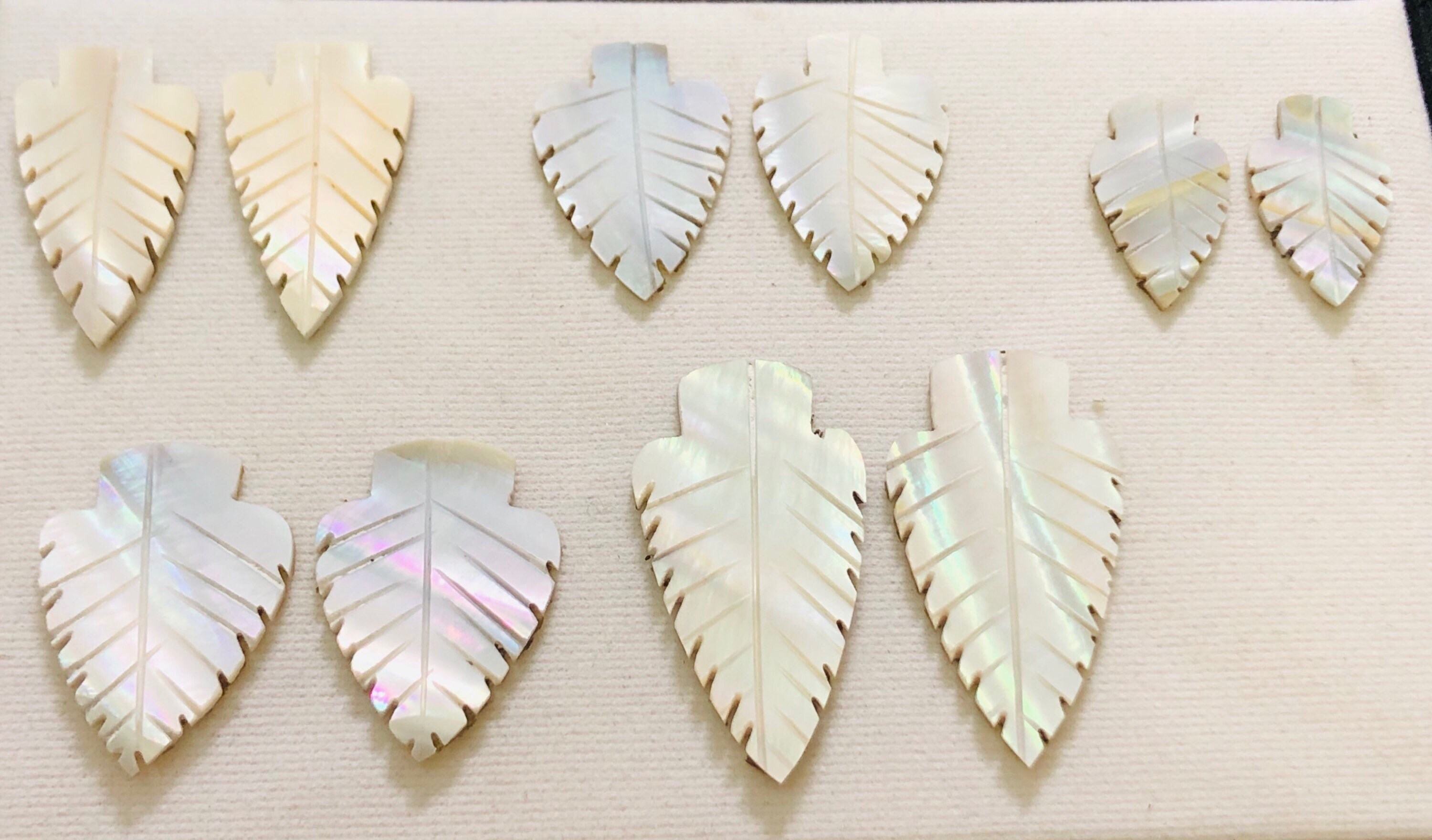 Amazing Natural Handcrafted Leaf Shell Pearl Rainbow Color - Etsy