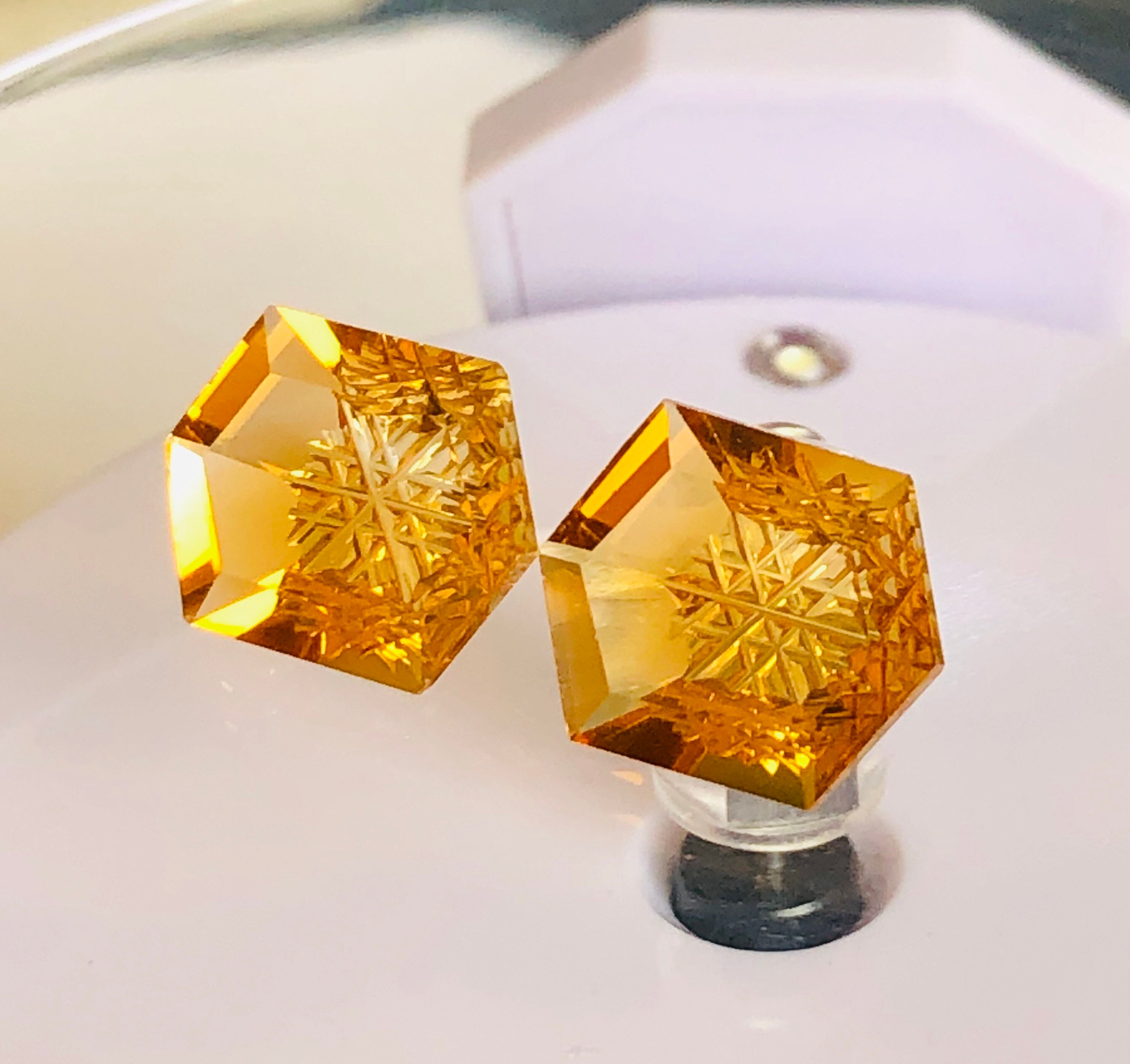 Top Class Grade Quality Natural 100% Natural Citrine Pair | Etsy