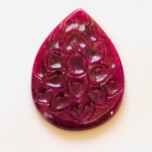 Certified Ruby !!! 100% Natural Ruby Designer Carving, Special Handmade ...