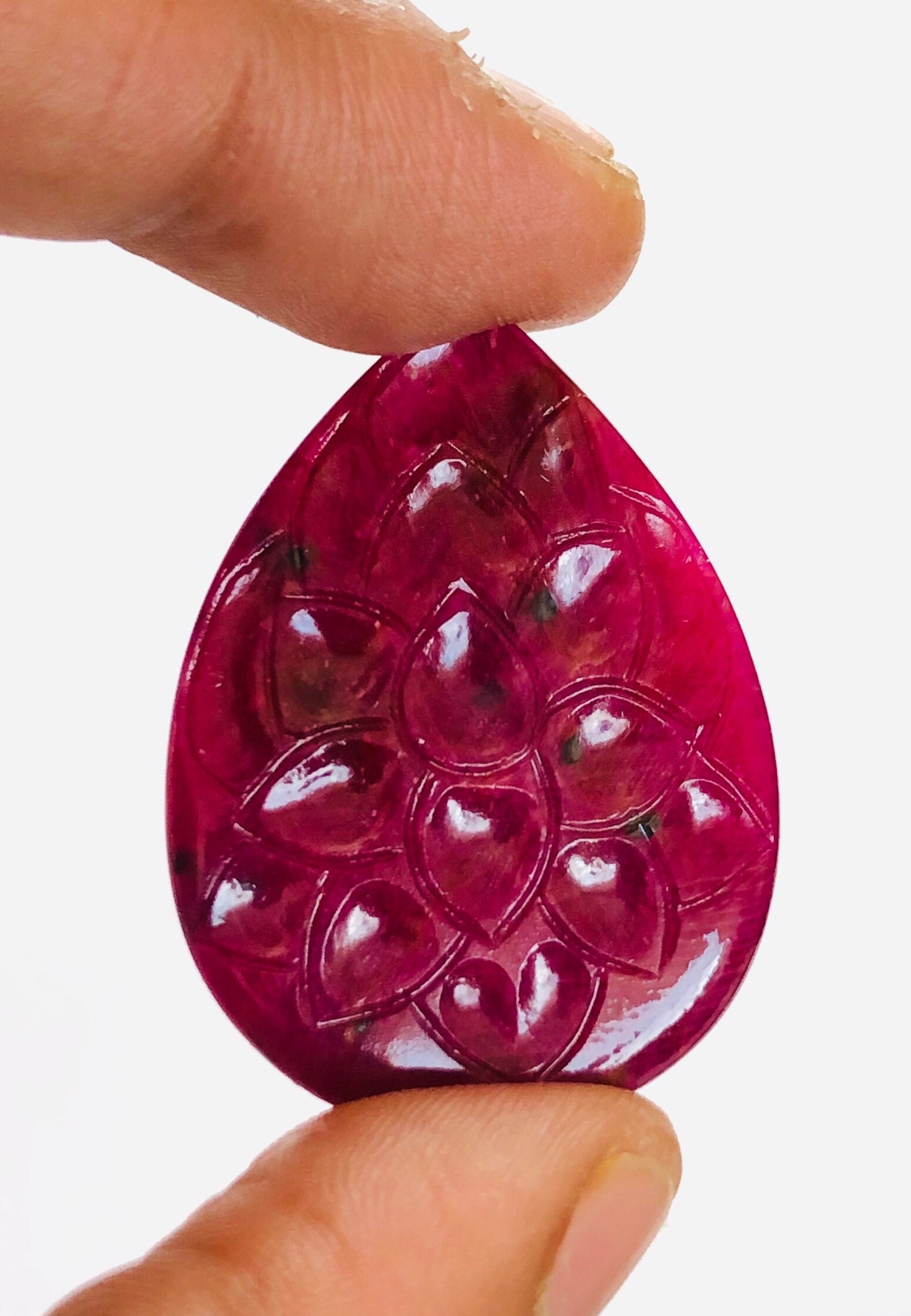 Certified Ruby 100% Natural Ruby Designer Carving Special | Etsy